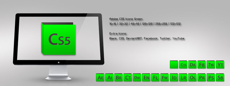 Adobe CS5 Icons Green by m-trax on DeviantArt