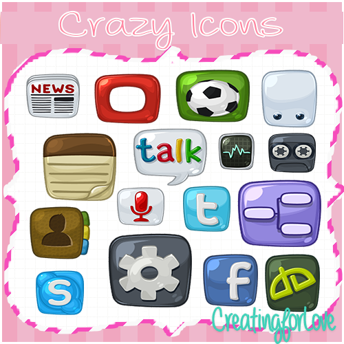 Crazy Icons by creatingforlove on DeviantArt
