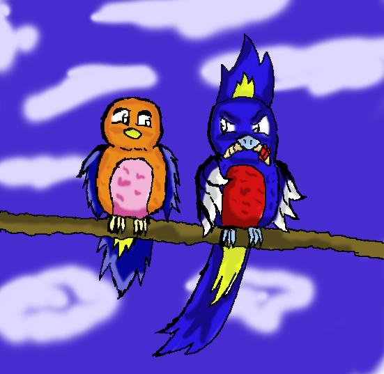 Goku and Vegeta Birds by GeGe-Mun on DeviantArt
