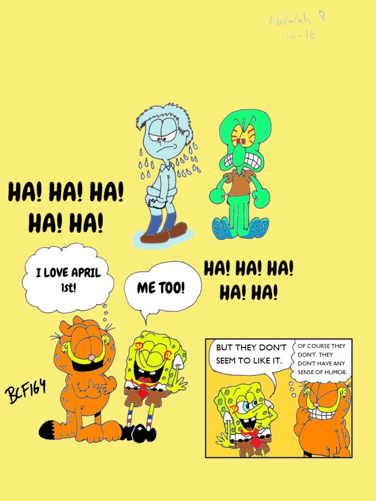 Garfield and Spongebob love April Fools Day! by BobClampettFan164 on ...