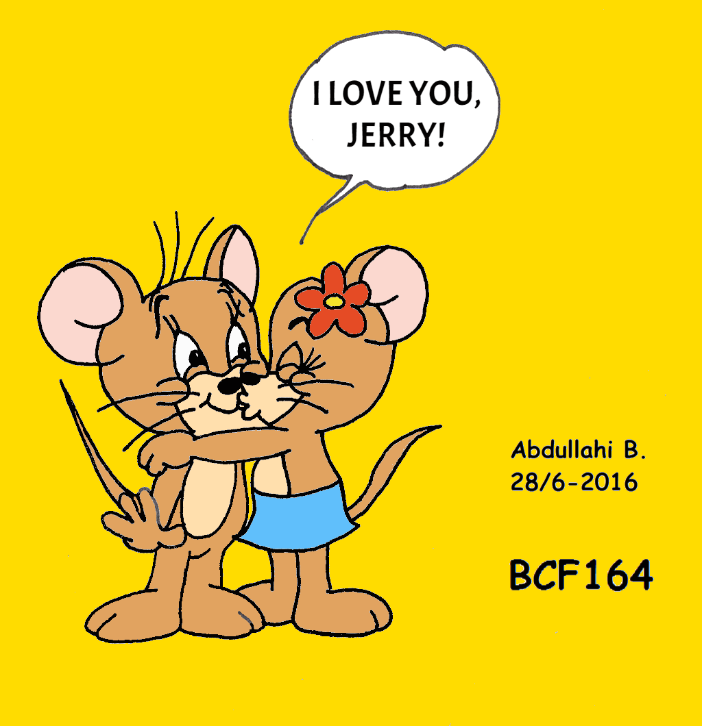 Jerry gets a kiss by BobClampettFan164 on DeviantArt