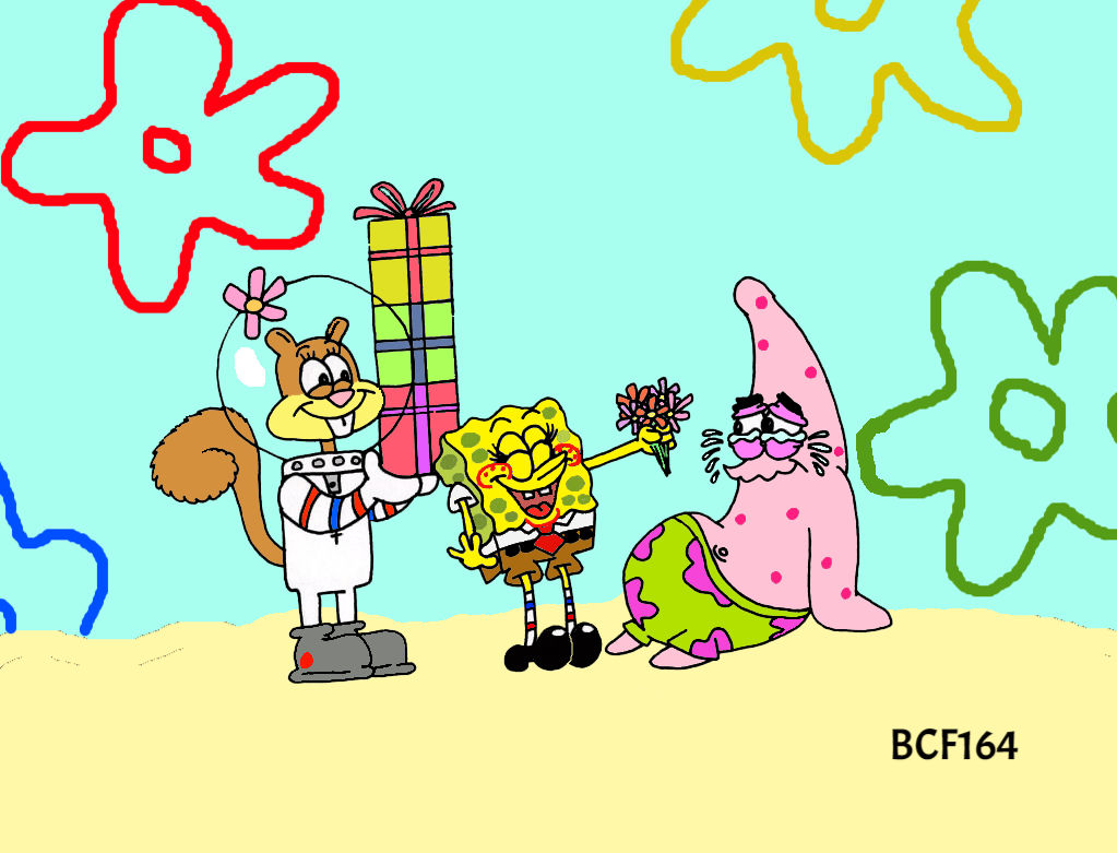 SpongeBob and Sandy likes Patrick by BobClampettFan164 on DeviantArt