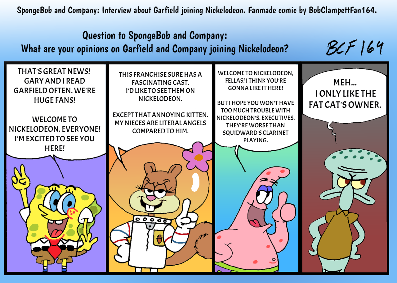 SpongeBob and Co discuss Garfield on Nickelodeon by BobClampettFan164 ...