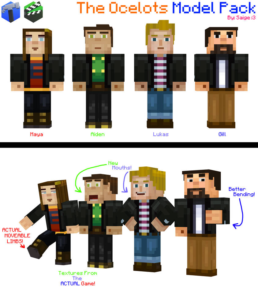 (MINE-IMATOR/MODELBENCH) The Ocelots Model Pack by FuntimeDreemurr on DeviantArt