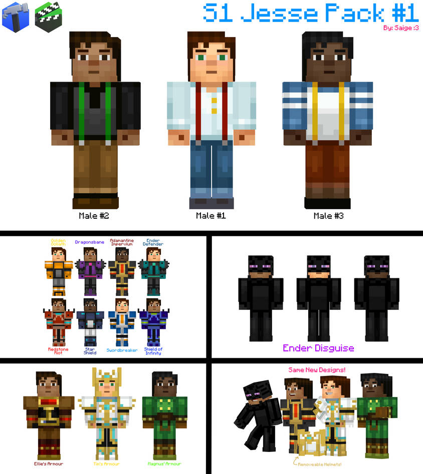 (MINE-IMATOR/MODELBENCH) S1 Jesse Model Pack #1 by FuntimeDreemurr on ... (MINE-IMATOR/MODELBENCH) S1 Jesse Model Pack #1 by FuntimeDreemurr on ...