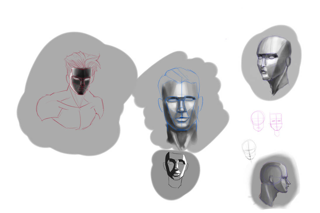 Digital Face Practice - Shading by KlavensCartoons on DeviantArt