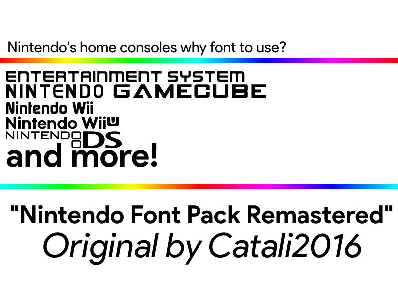 Nintendo Font Pack Remastered by SlimecraftStudiosv2 on DeviantArt