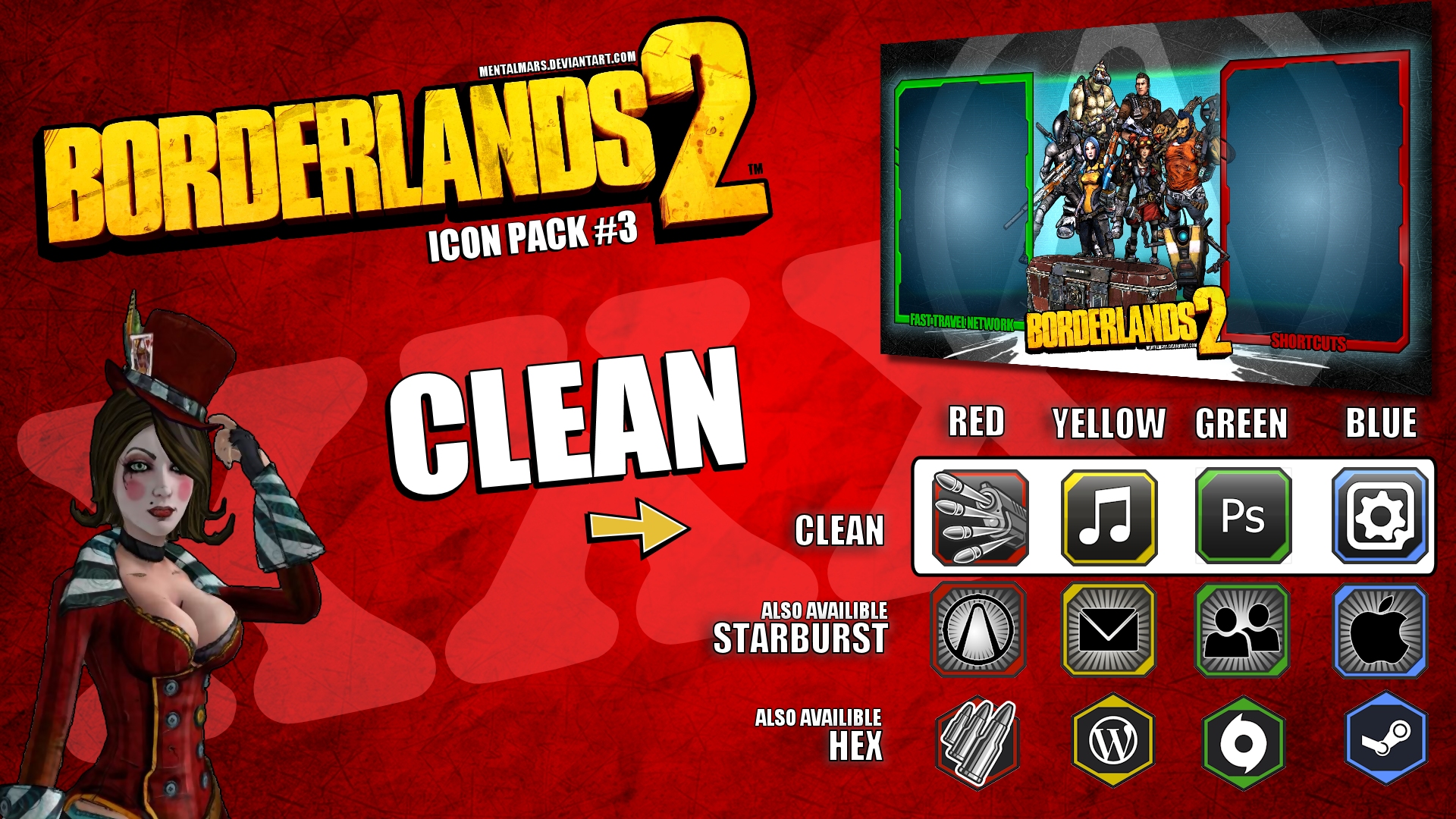 Borderlands2 Icon Pack3 - CLEAN by mentalmars on DeviantArt