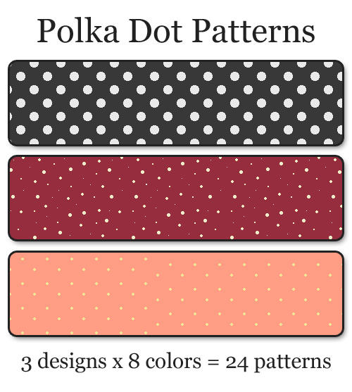 Pixel Polka Dot Patterns by namiikura on DeviantArt