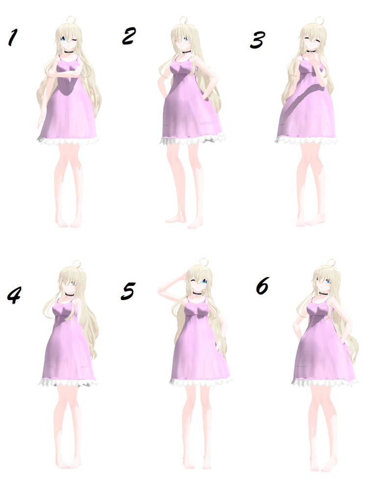 mmd Standing poses pack #1 by bloomfan on DeviantArt