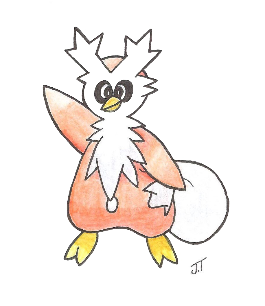 Delibird watercolour by kathy-bookmaster on DeviantArt