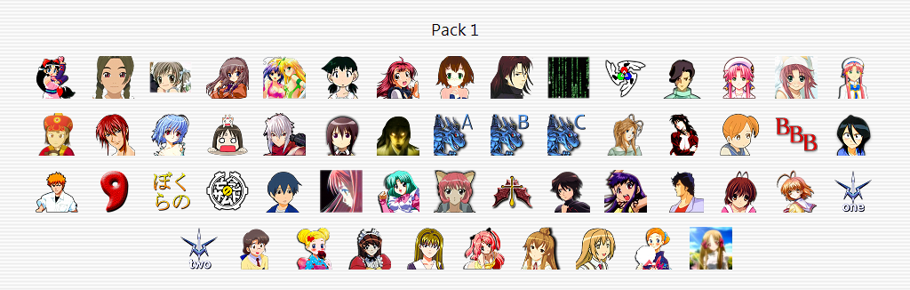 Anime Icons Pack 1 of 6 by EXO-02 on DeviantArt