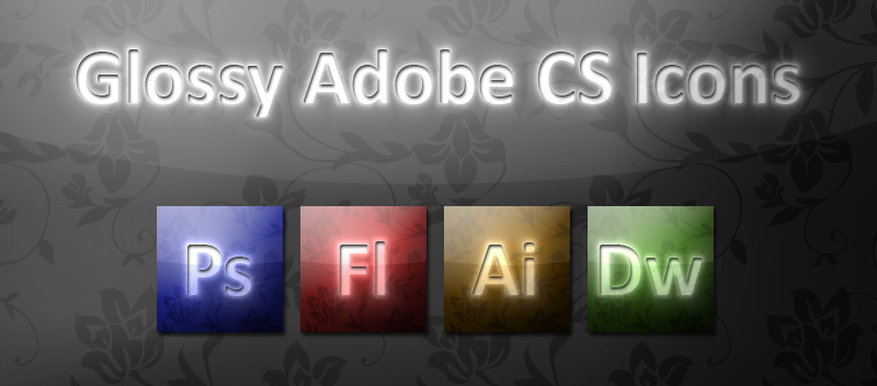 Glossy Adobe CS Icons by psyviant on DeviantArt