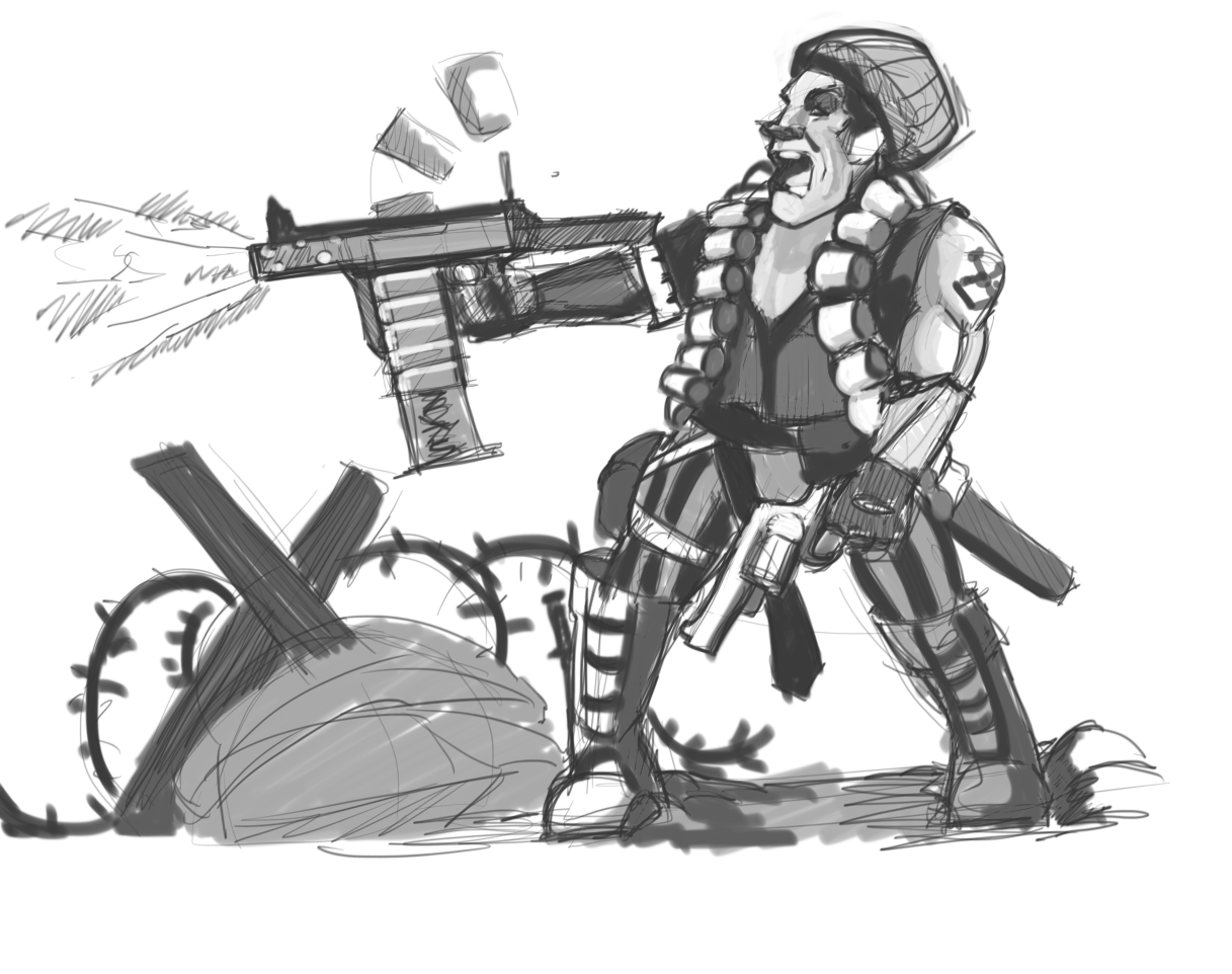 Commando quick-sketch by exuIam on DeviantArt