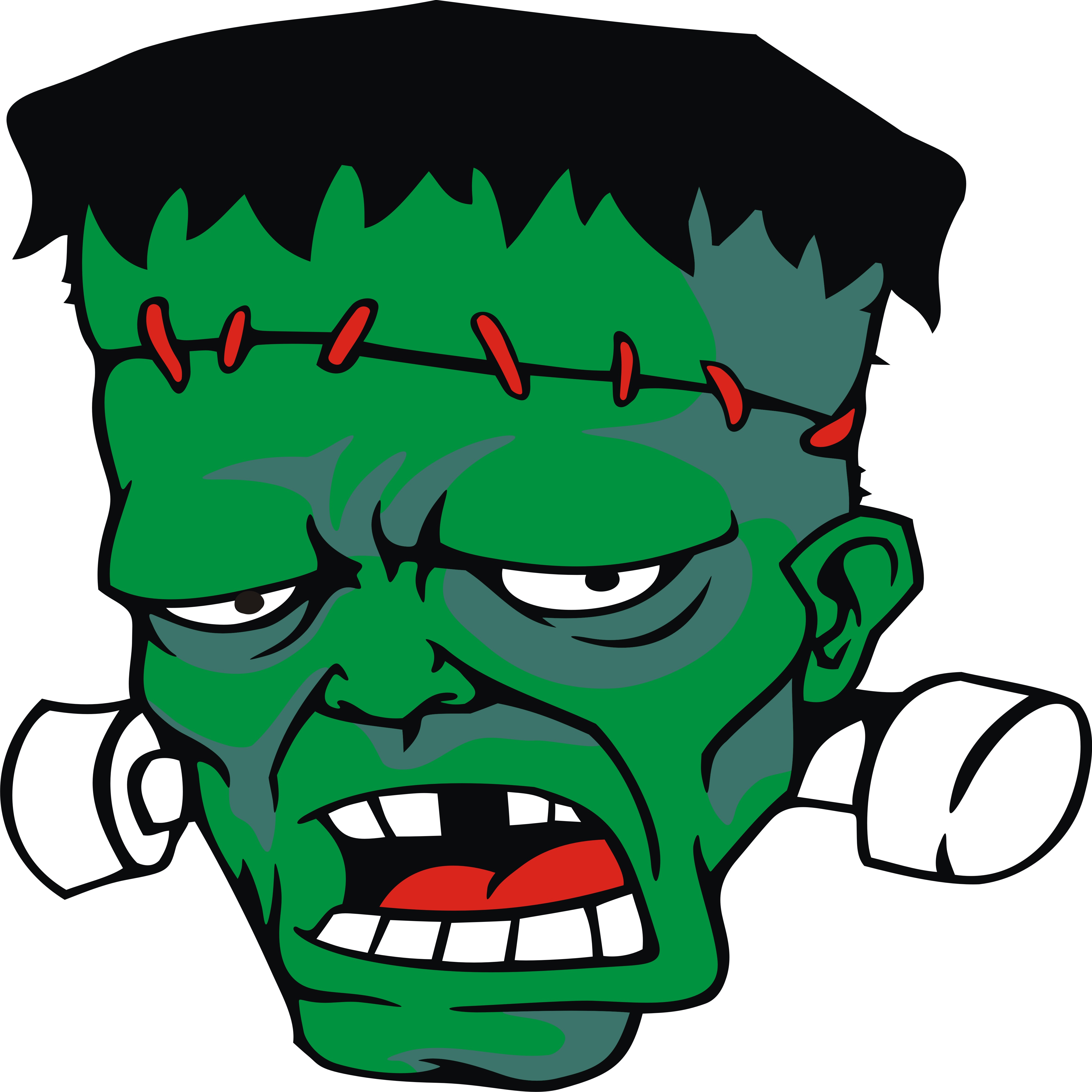 Angry Green Slang Monster by garywap on DeviantArt