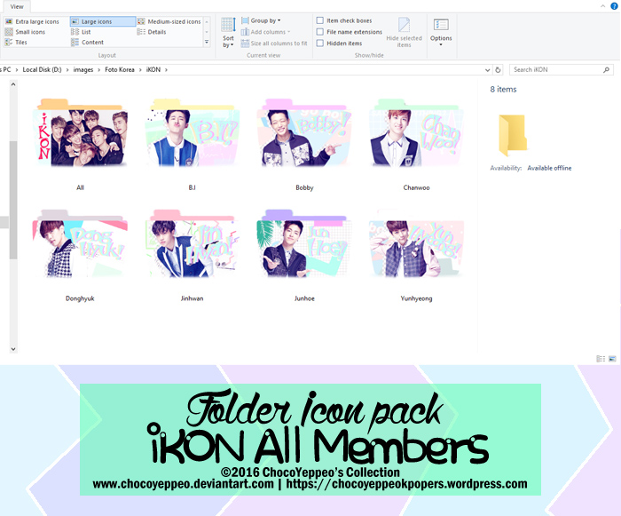 iKON Folder Icon Pack #AllMembers by ChocoYeppeo on DeviantArt