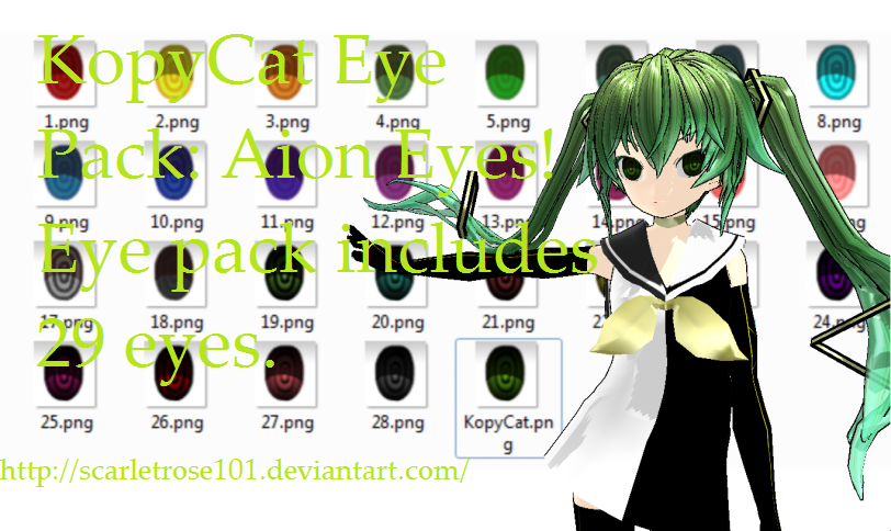 KopyCat Eye Pack: Aion Eyes by scarletrose101 on DeviantArt