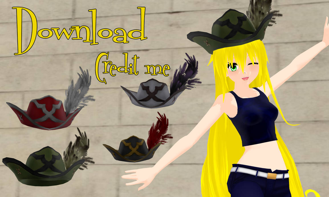 MMD: Tricorne Hats dl by KlaidAstoria on DeviantArt