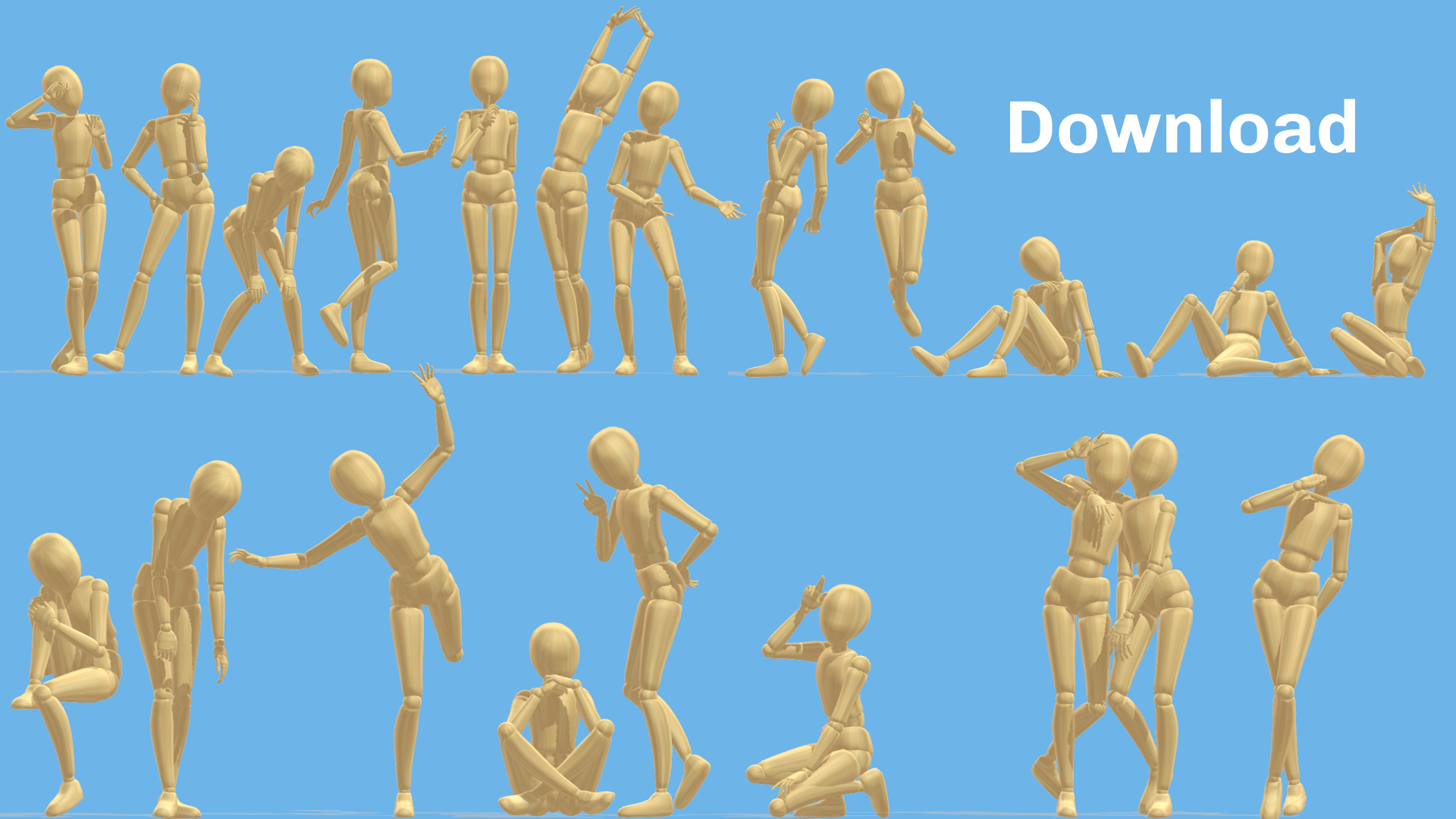 mmd P2U poses DL by KlaidAstoria on DeviantArt