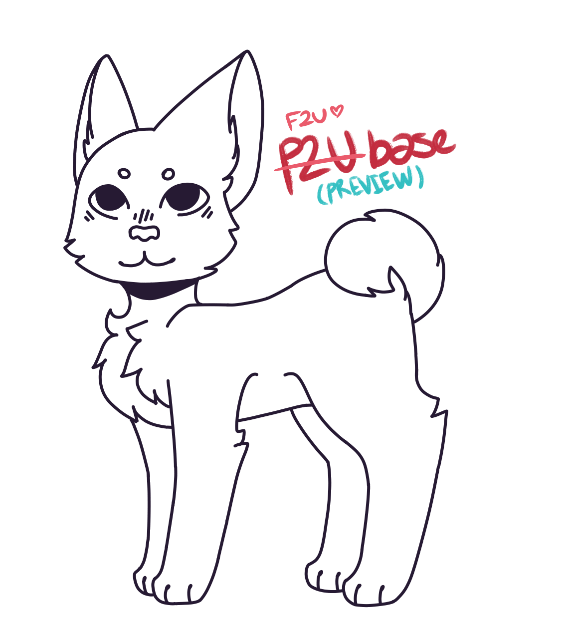 F2U doggo base by raspberrii-lemonade on DeviantArt