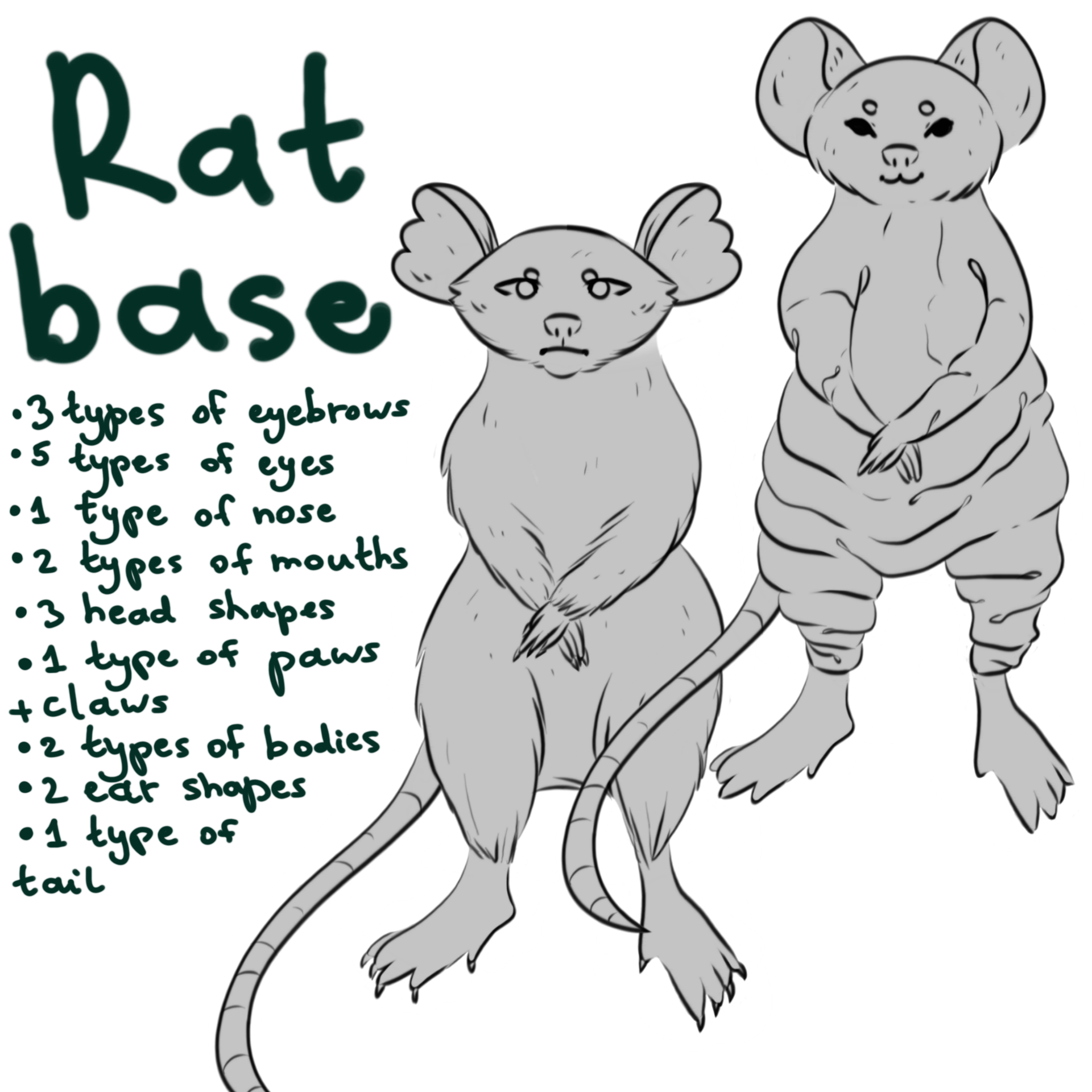 [PTU] Rat base by MarkSkvader on DeviantArt