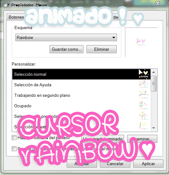 Cursor Rainbow (Zip) by Damarisloza on DeviantArt