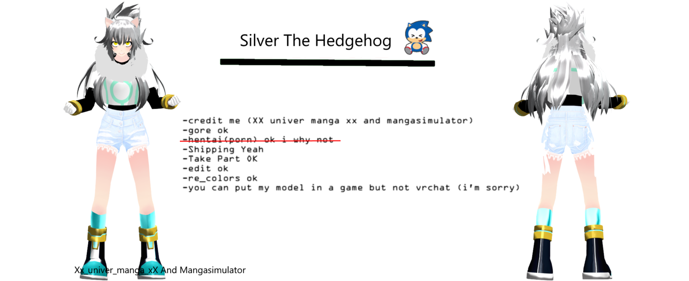 [MMD||Sonic] Silver The Hedgehog [Model||DL] by univermangamangasimu on ...