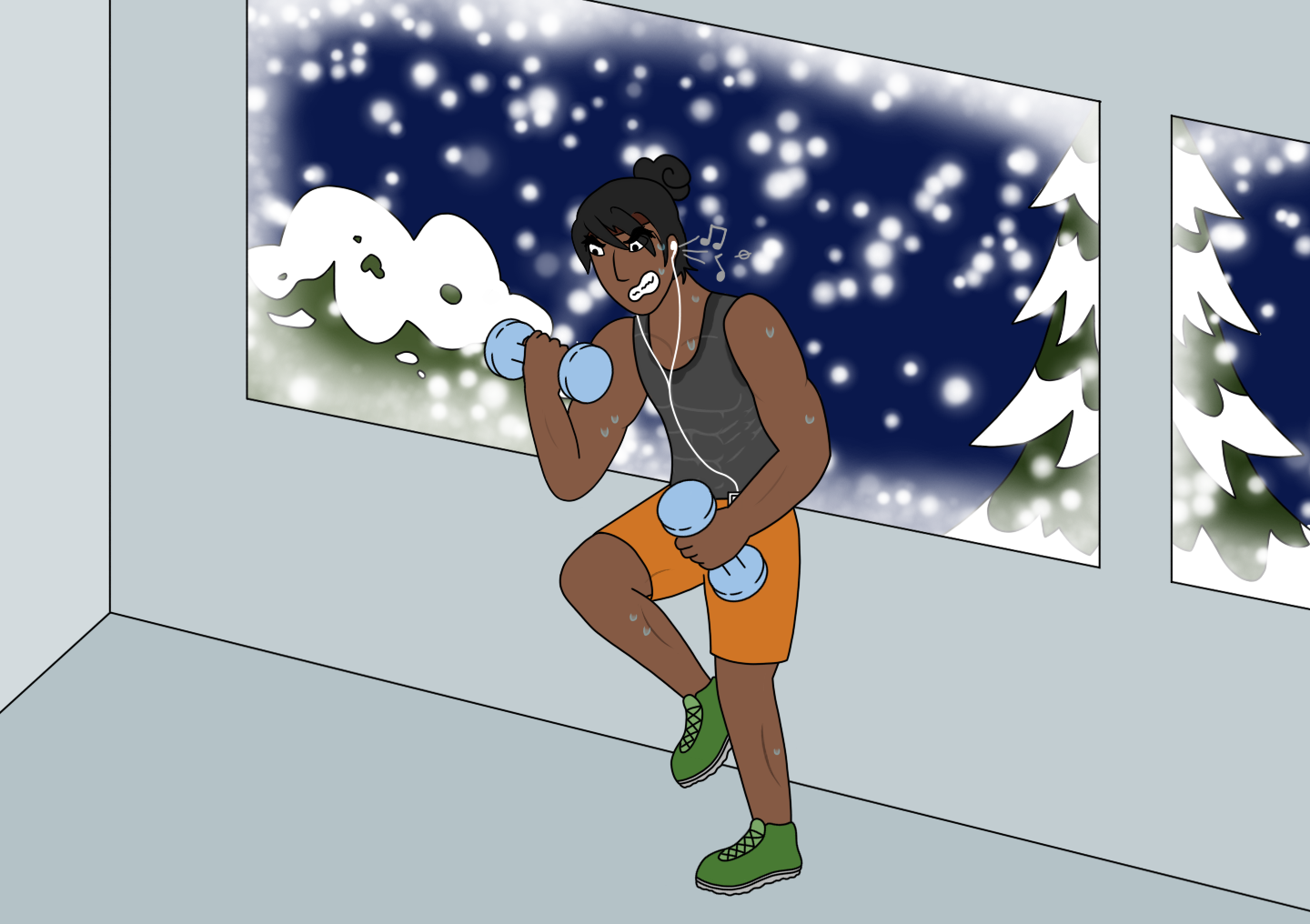 Late Night Workout by kayyeh1 on DeviantArt