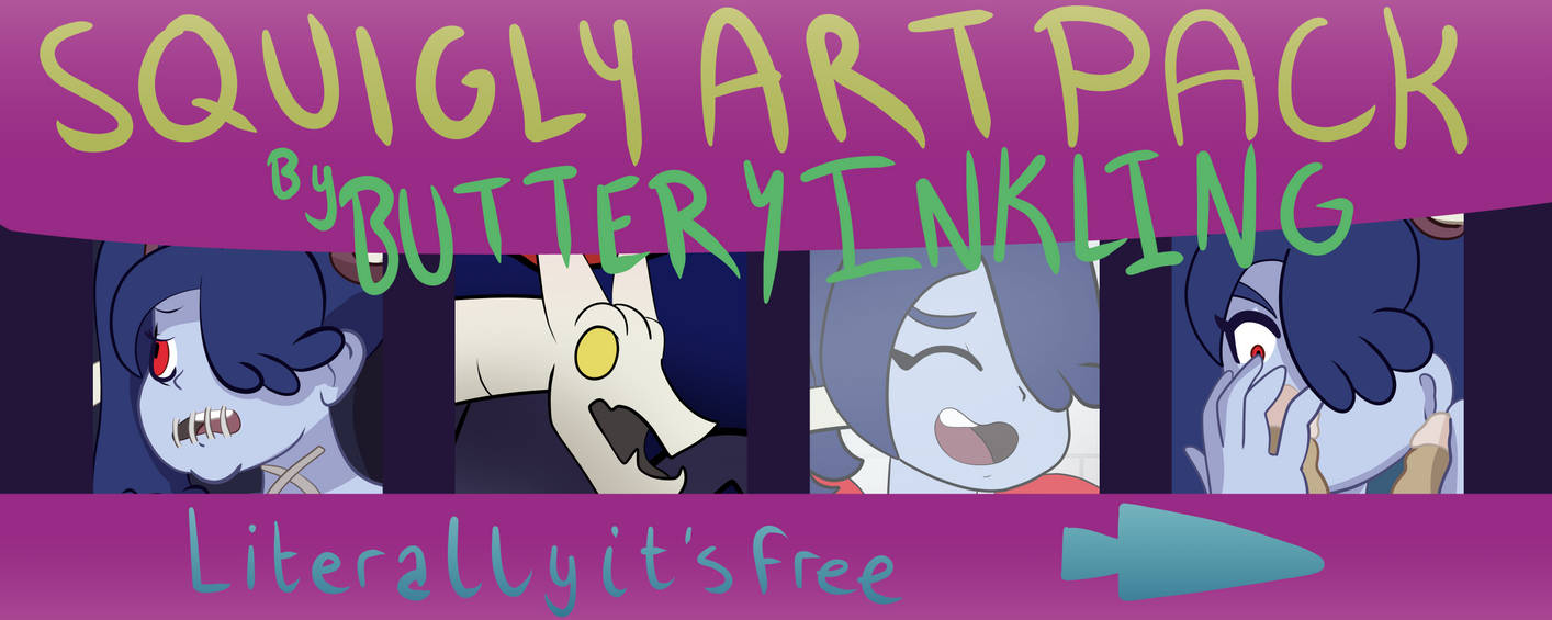 [FA/Berry] Free Squigly Art Pack! by Buttery-Inkling on DeviantArt