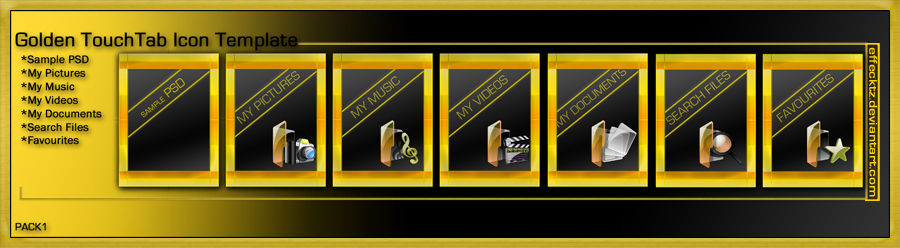 Golden TouchTab Icon Template by EffECKTz on DeviantArt