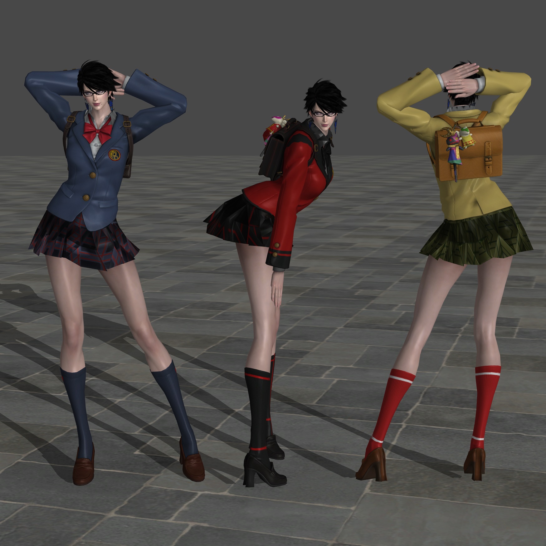 Bayonetta (School Girl Pack) UPDATE by RyuAensland on DeviantArt