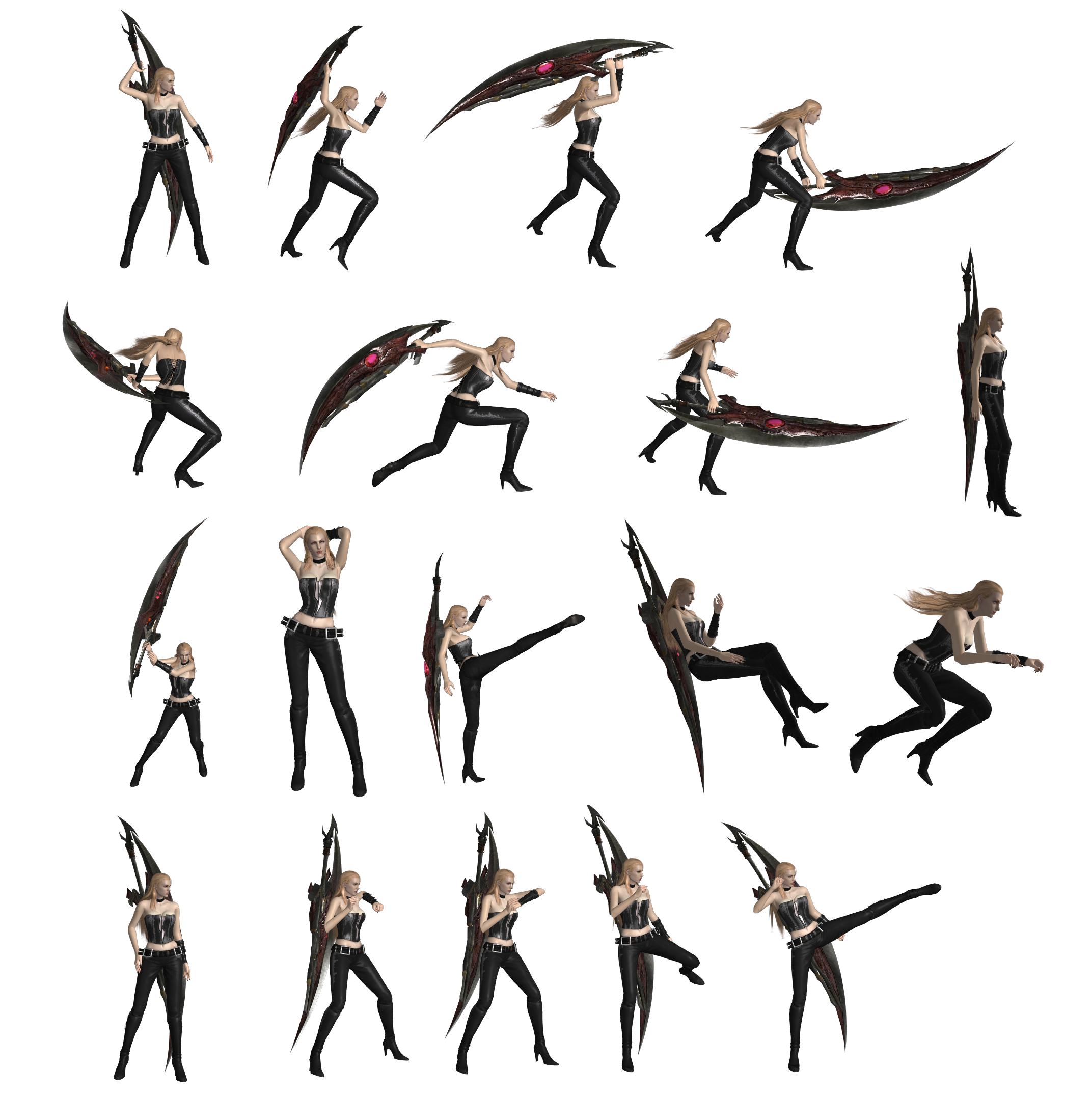 Trish pose pack A by RyuAensland on DeviantArt