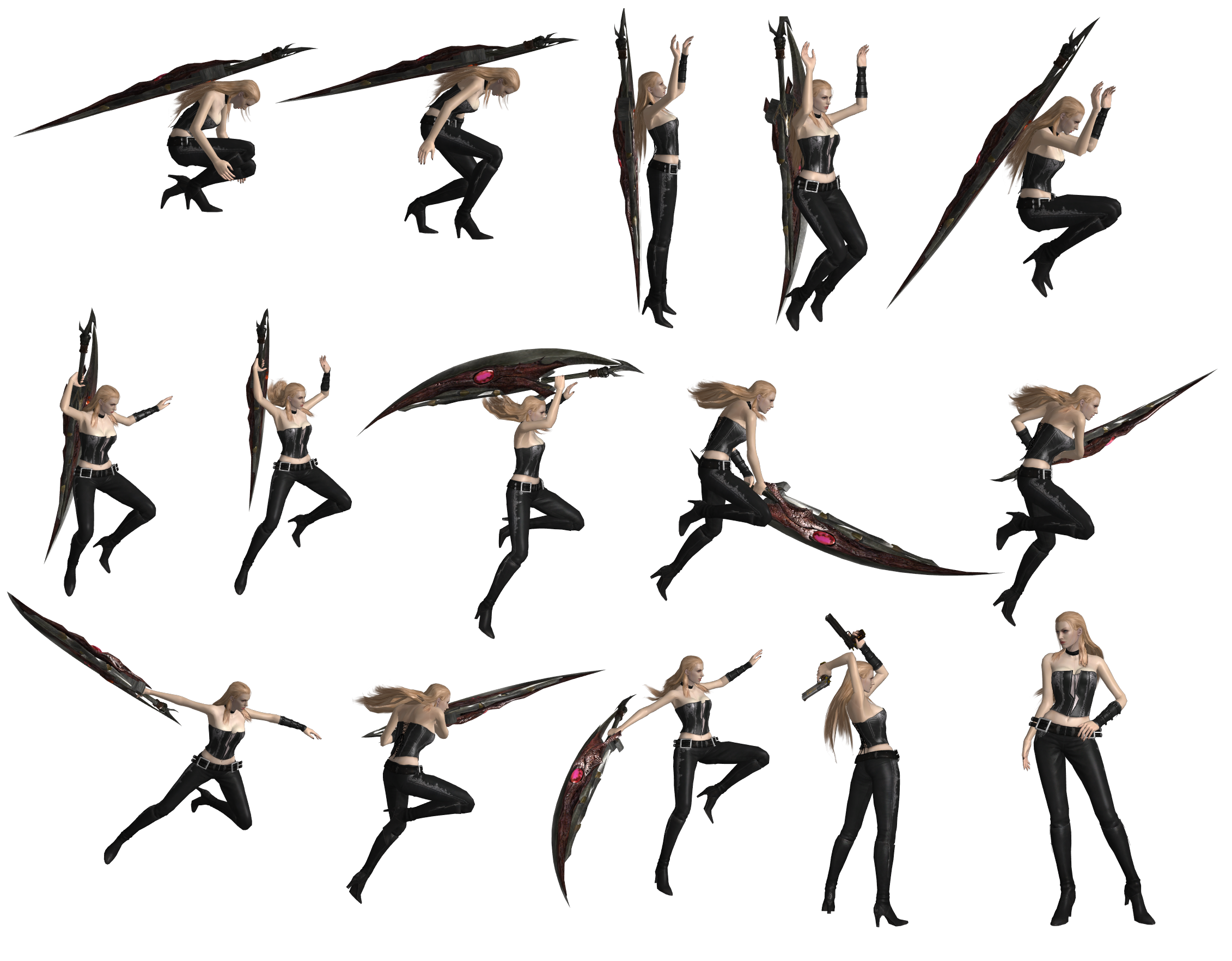 Trish pose pack 02 by RyuAensland on DeviantArt