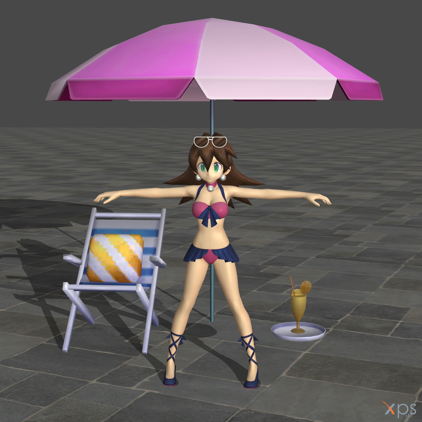 Tron swimsuit (MMXD) by RyuAensland on DeviantArt