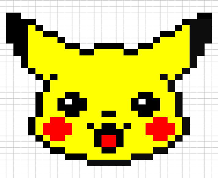 Pixels art pikachu by MissCorail5 on DeviantArt
