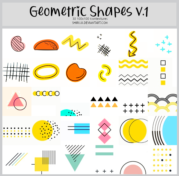 Geometric Shapes version 1 -100x100icontextures by shiruji on DeviantArt