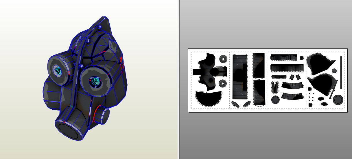 Papercraft : Robot Pyro Head model by PaperCraftNicco23 on DeviantArt