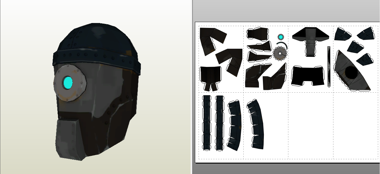 Papercraft : Robot Demoman Head model by PaperCraftNicco23 on DeviantArt