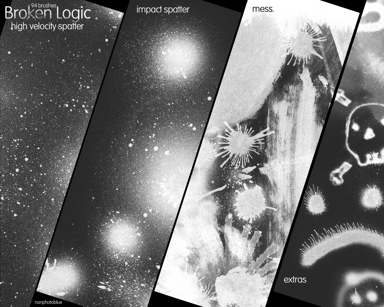 Broken Logic - brushes 94pcs by nonphotoblue on DeviantArt