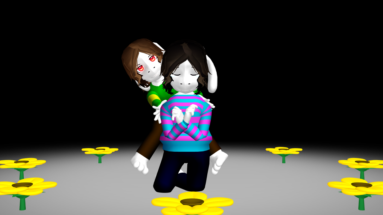 [MMD Overtale] Frisk and Chara {DL!} by KiwiCreative24 on DeviantArt