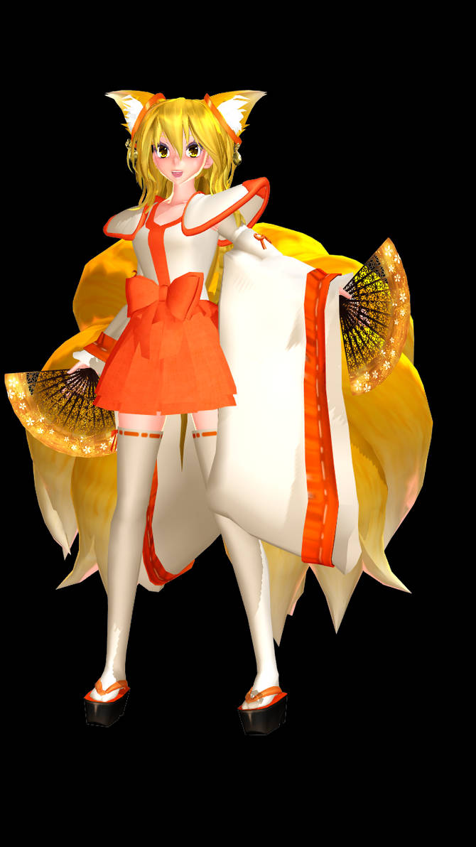 [MMD Gacha World] Kitsune Mitsuko v.2 {DL!} by KiwiCreative24 on DeviantArt