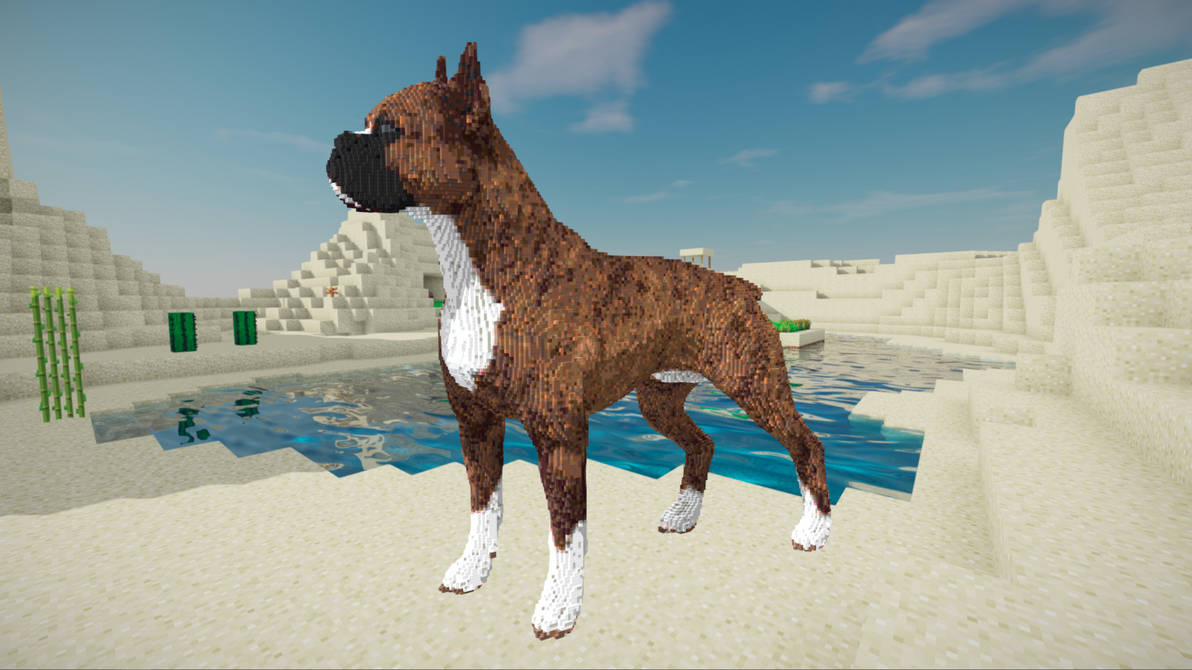Minecraft Boxer Dog Build Schematic by inostupid on DeviantArt