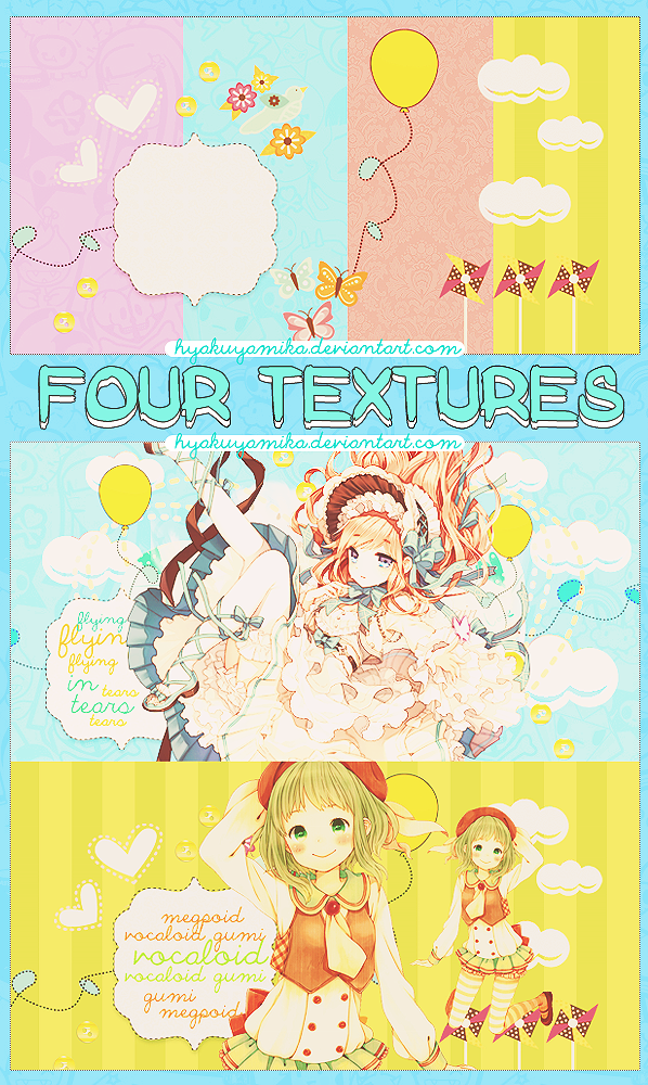 Pack 4 textures: 4 colors. by Hyakuyamika on DeviantArt