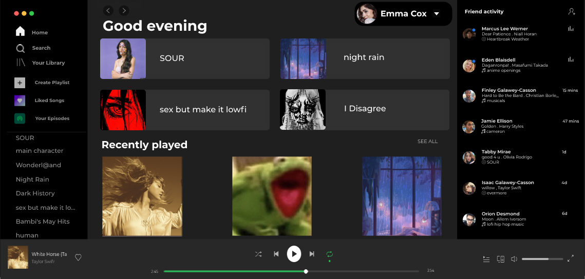 Spotify Home Screen by Neko-Dani on DeviantArt