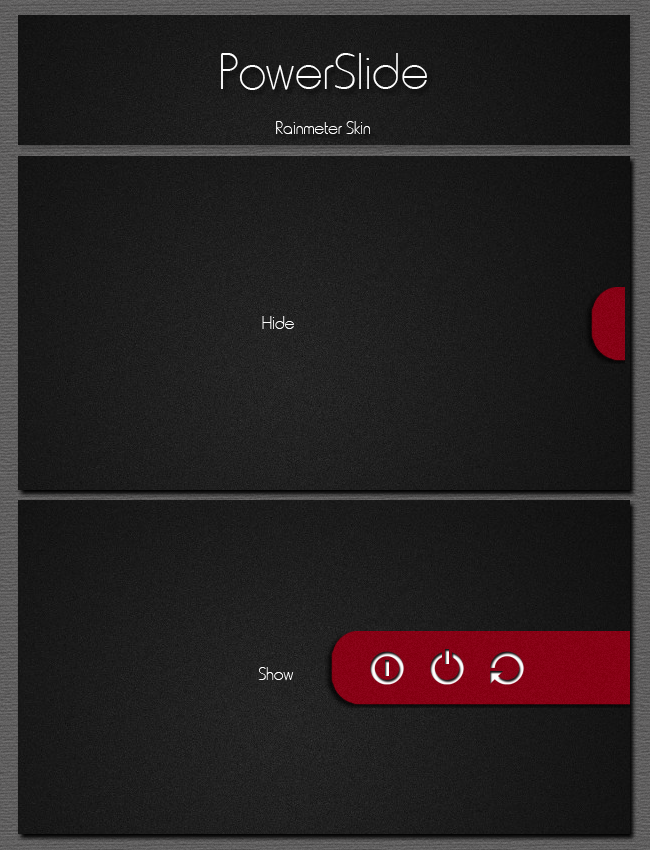 PowerSlide Rainmeter Skin by solutionall on DeviantArt
