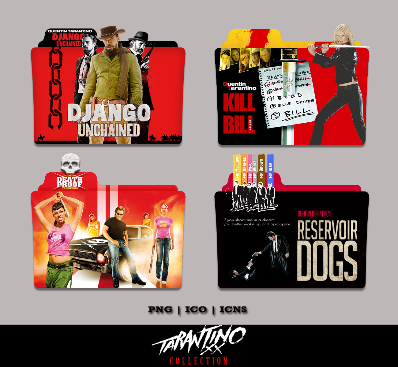 Tarantino Movie Folder Icon Collection Part 2 by Bl4CKSL4YER on DeviantArt