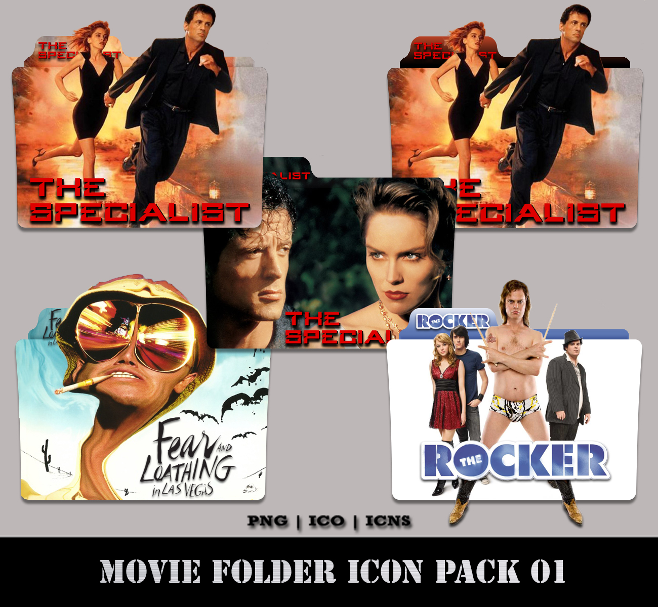 Movie Folder Icon Pack 01 [REQUEST] by Bl4CKSL4YER on DeviantArt