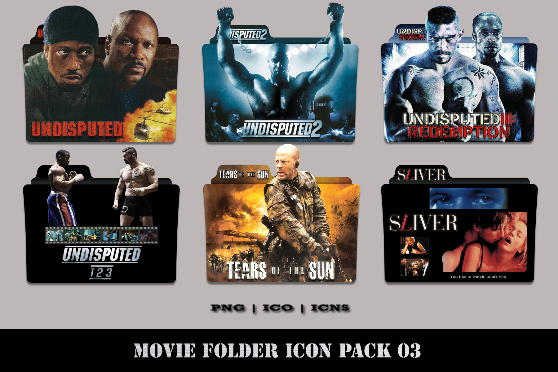 Movie Folder Icon Pack 03 [REQUEST) by Bl4CKSL4YER on DeviantArt