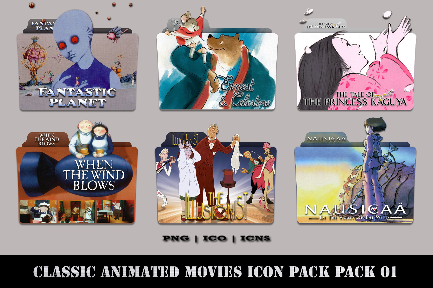 Classic Animated Movies Folder Icon Pack 01 by Bl4CKSL4YER on DeviantArt