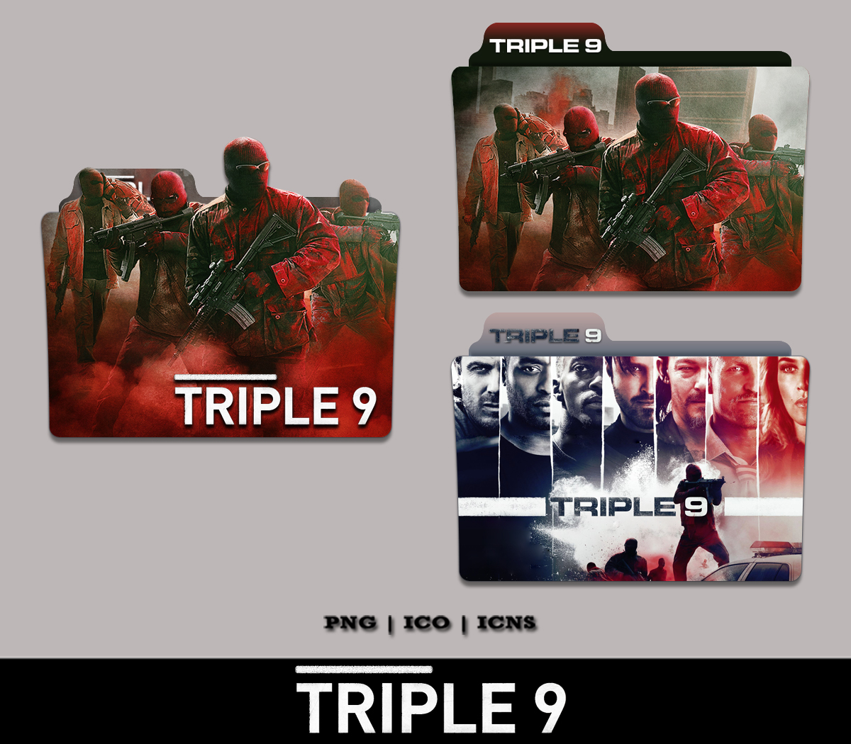 Triple 9 (2016) Folder Icon Pack by Bl4CKSL4YER on DeviantArt
